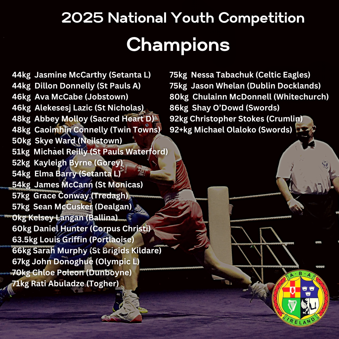 26 Youth Competition champions crowned. | Irish Athletic Boxing Association