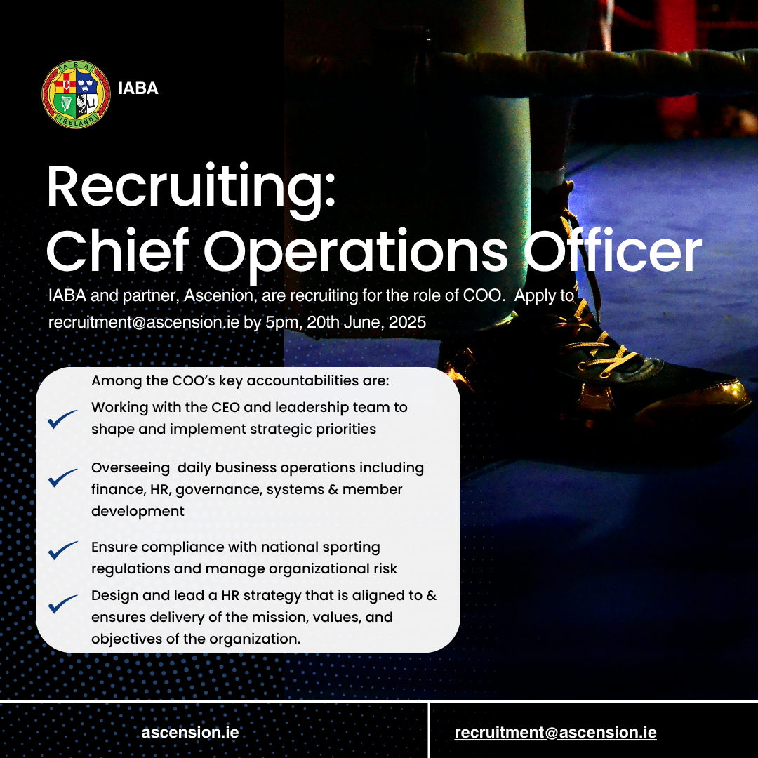 Work in Boxing: Chief Operations Officer. | Irish Athletic Boxing ...