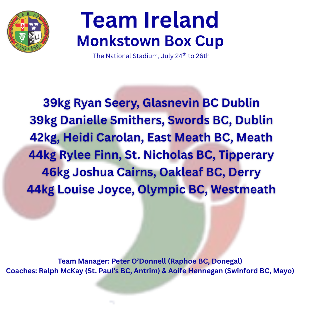 Team Ireland team to contest Monkstown Box Cup named. | Irish Athletic ...
